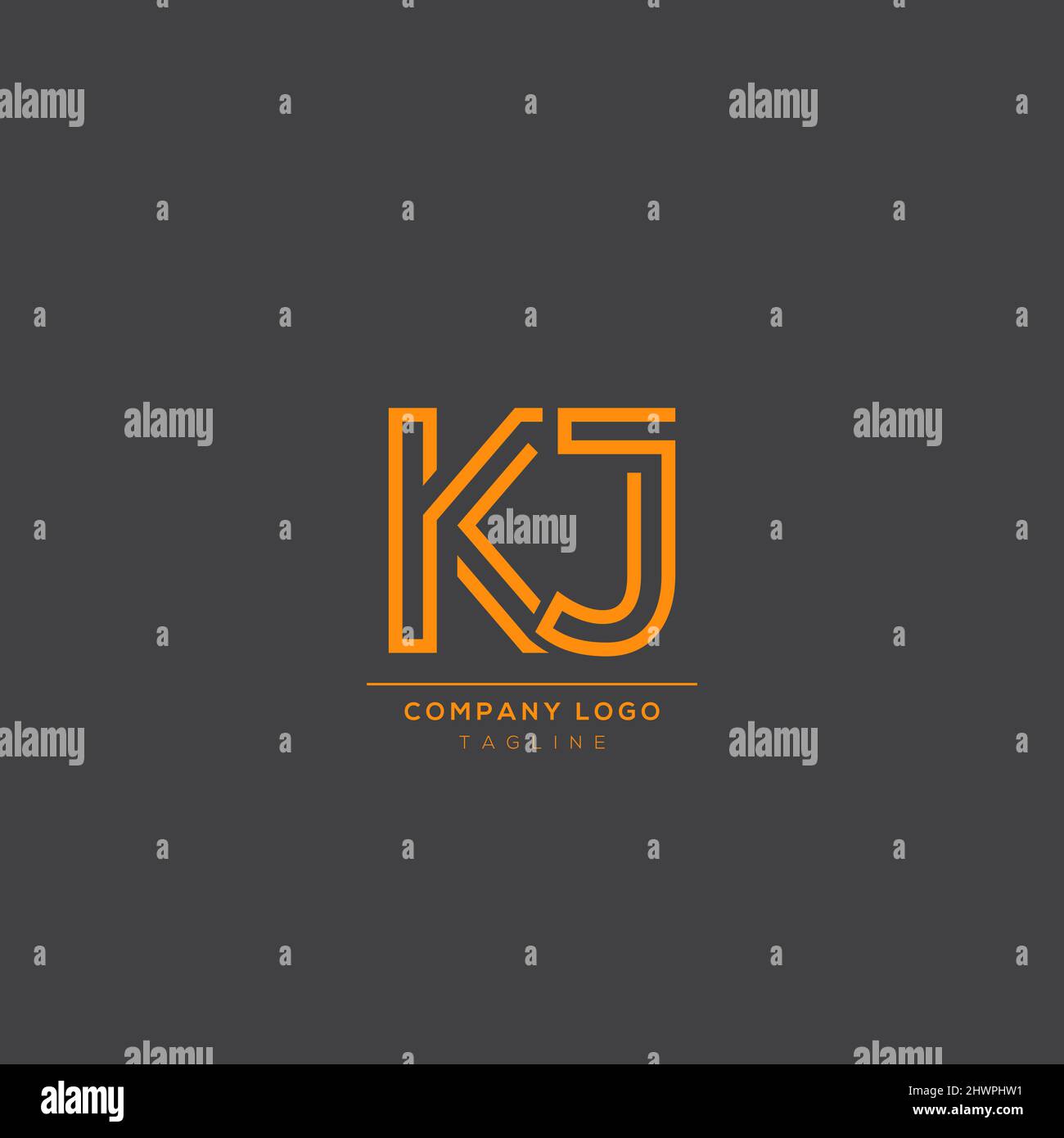 Letter kj vector vectors hi-res stock photography and images - Alamy