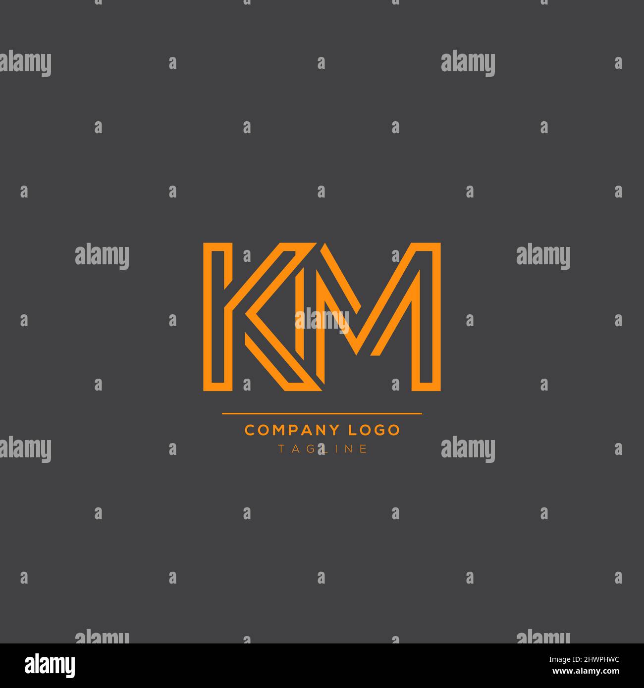 Alphabet letter icon logo KM Stock Vector Image & Art - Alamy