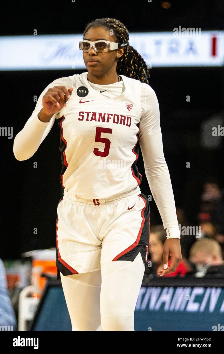 Mar 06 2022 Las Vegas, NV, U.S.A. Stanford forward Francesca Belibi (5 ...