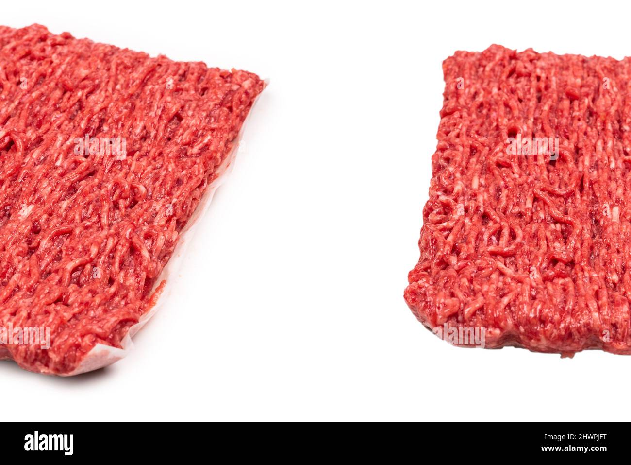 Chopped meat isolated on white background Stock Photo - Alamy