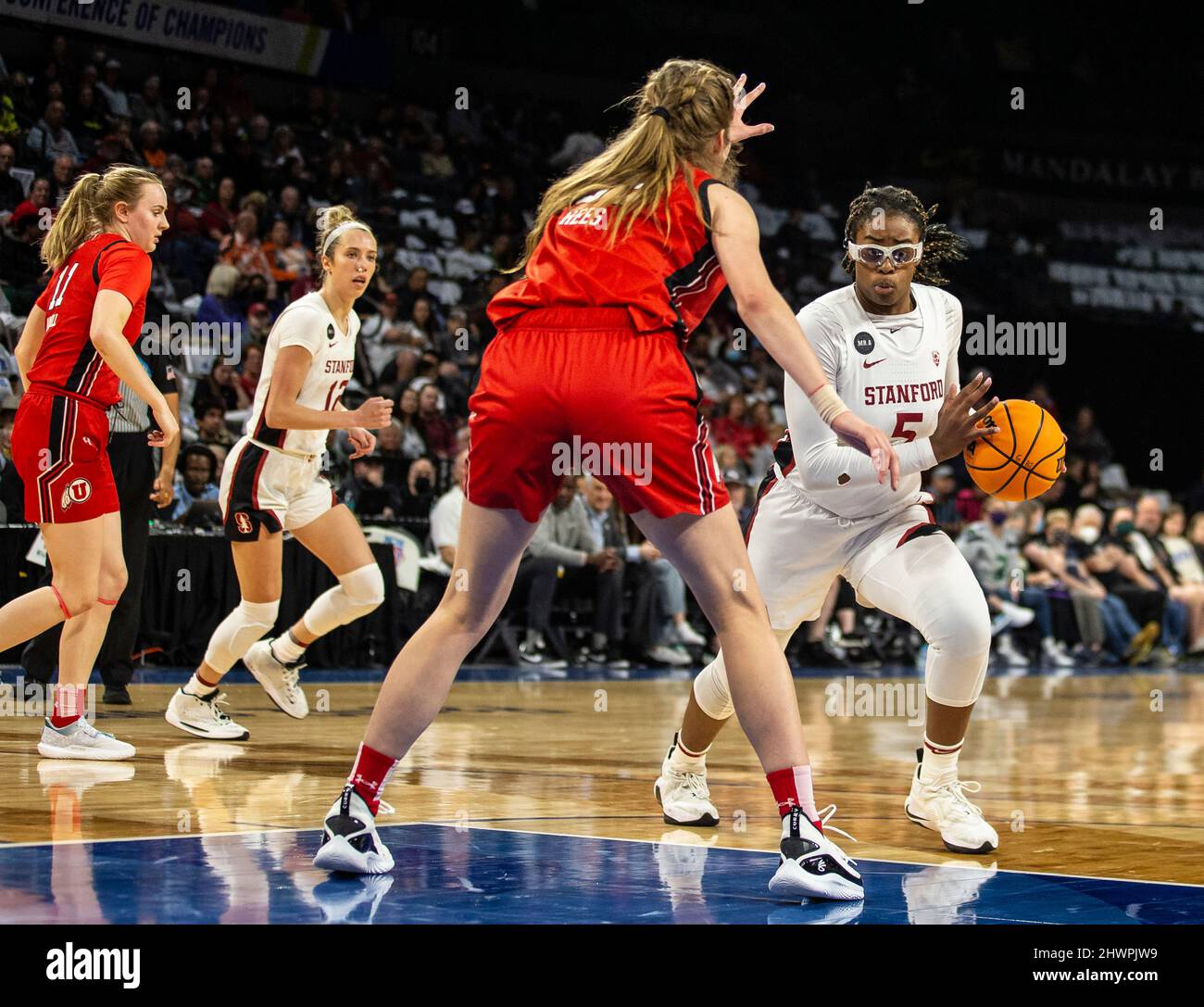Mar 06 2022 Las Vegas, NV, U.S.A. Stanford forward Francesca Belibi (5 ...