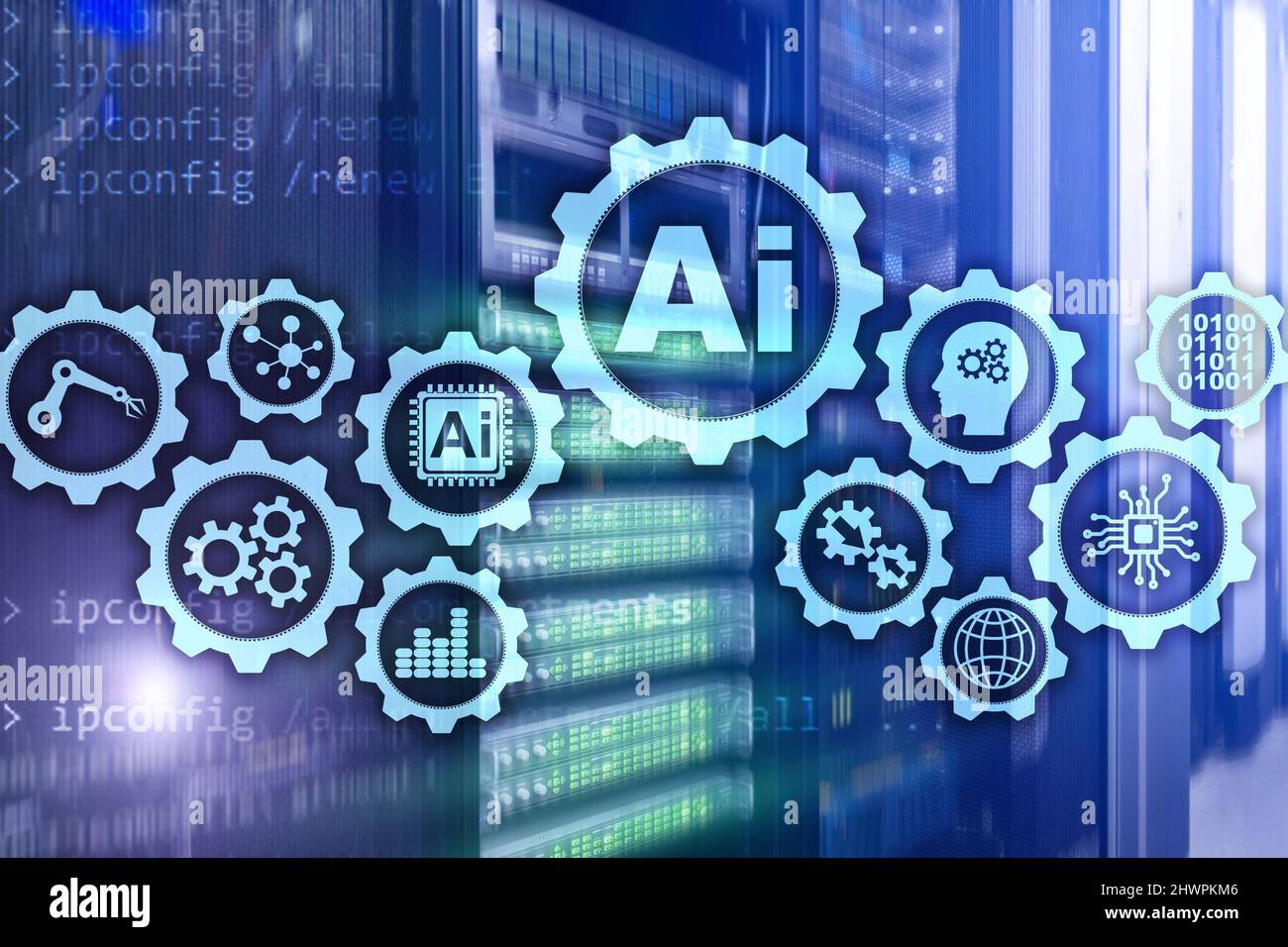 Artificial intelligence hi-tech business technologies concept ...