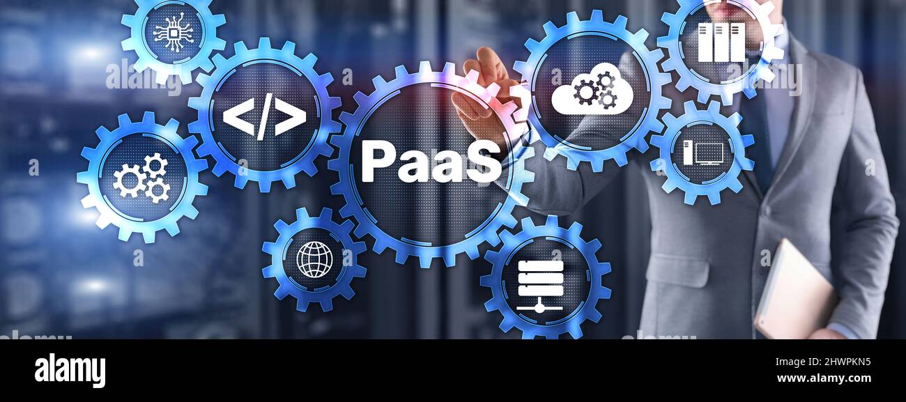 Platform as a service PaaS - cloud computing services concept Stock ...
