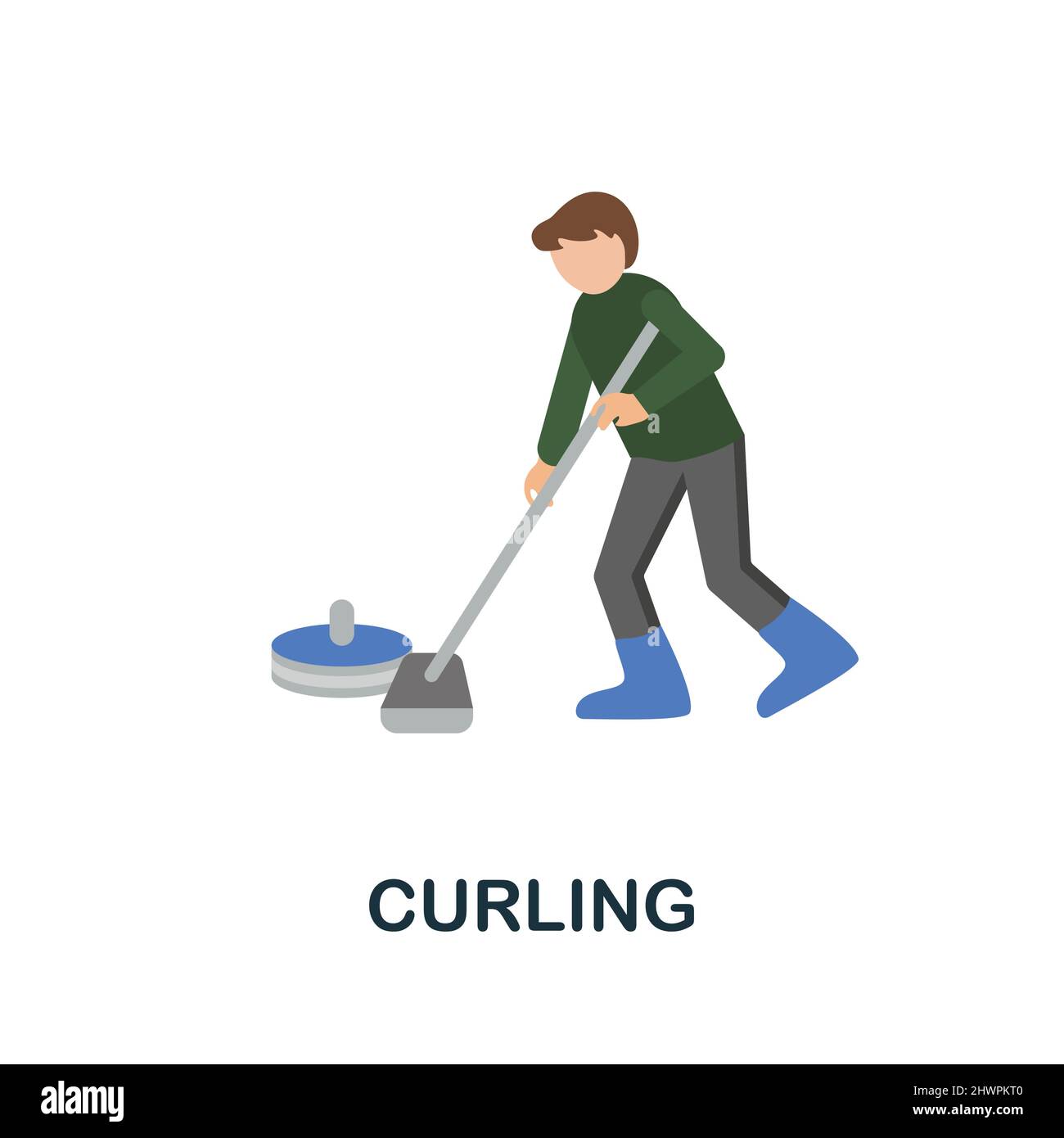 Curling sport cartoon hi-res stock photography and images - Alamy