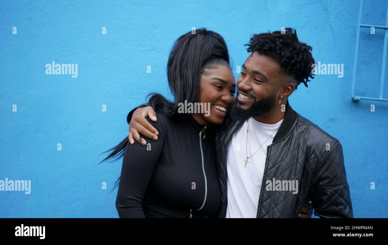 An African brother and sister embrace family love and affection Stock ...