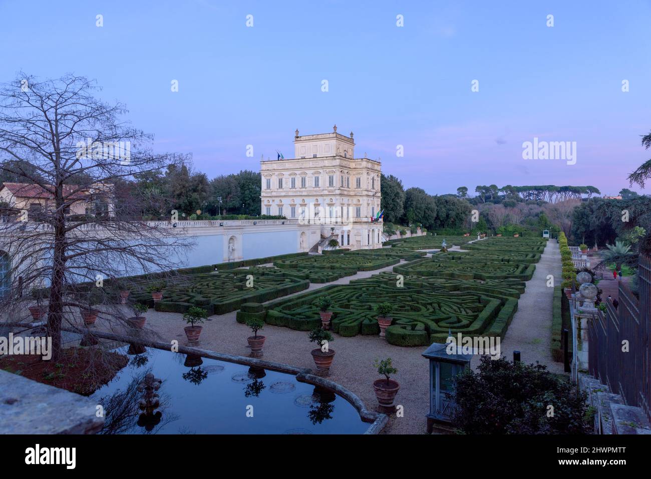 Casino del Bel Respiro, a Baroque style building with landscaped maze ...