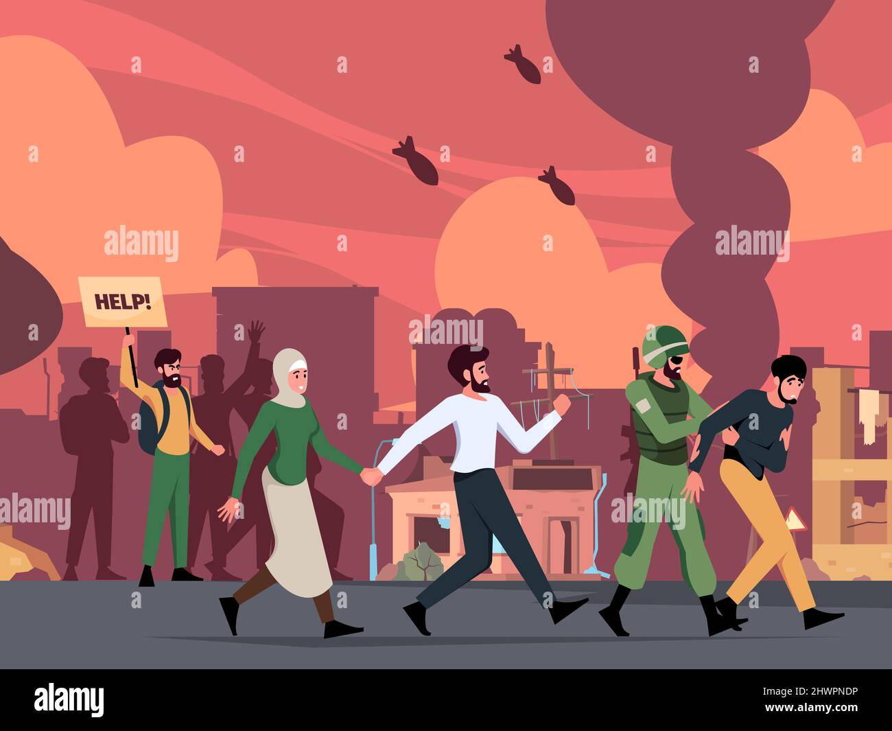 Homeless Family Clipart Border