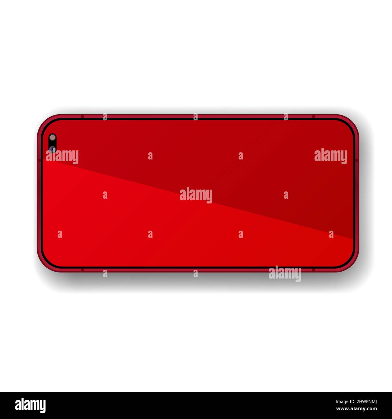 red phone redesign realistic object Stock Vector Image & Art - Alamy