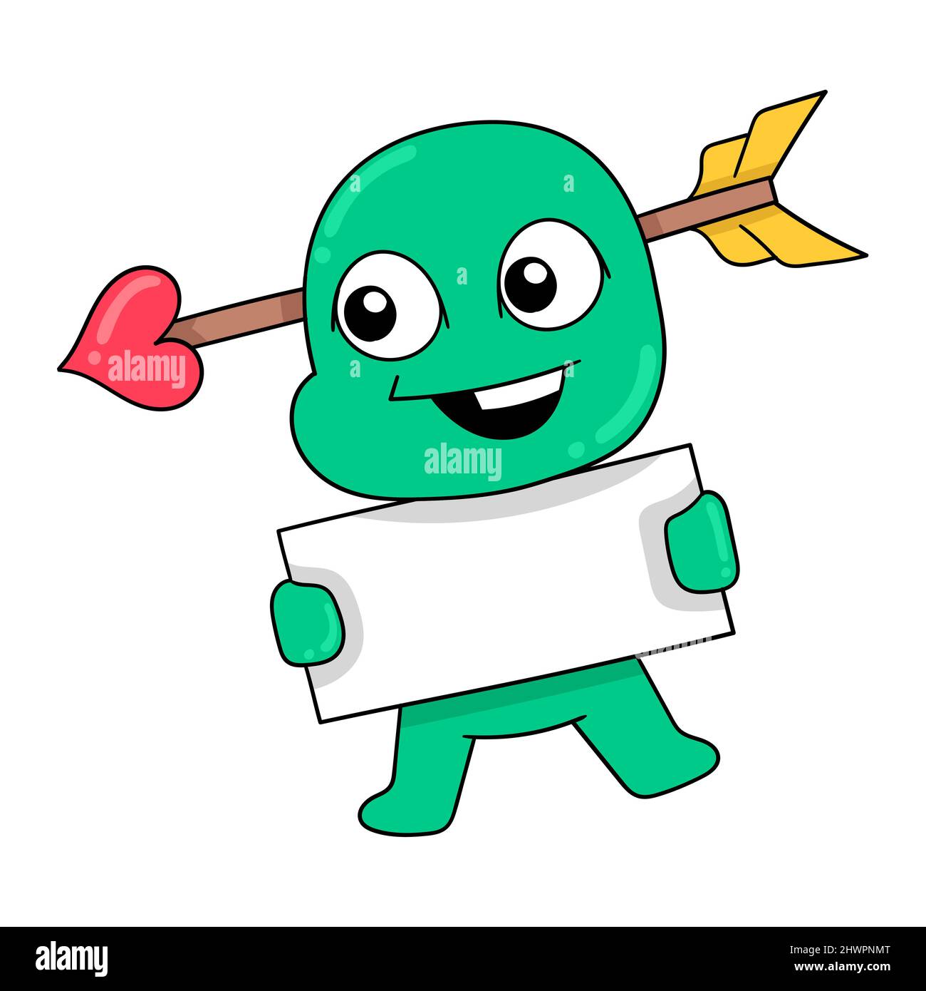 creature carrying blank banner template Stock Vector Image & Art - Alamy
