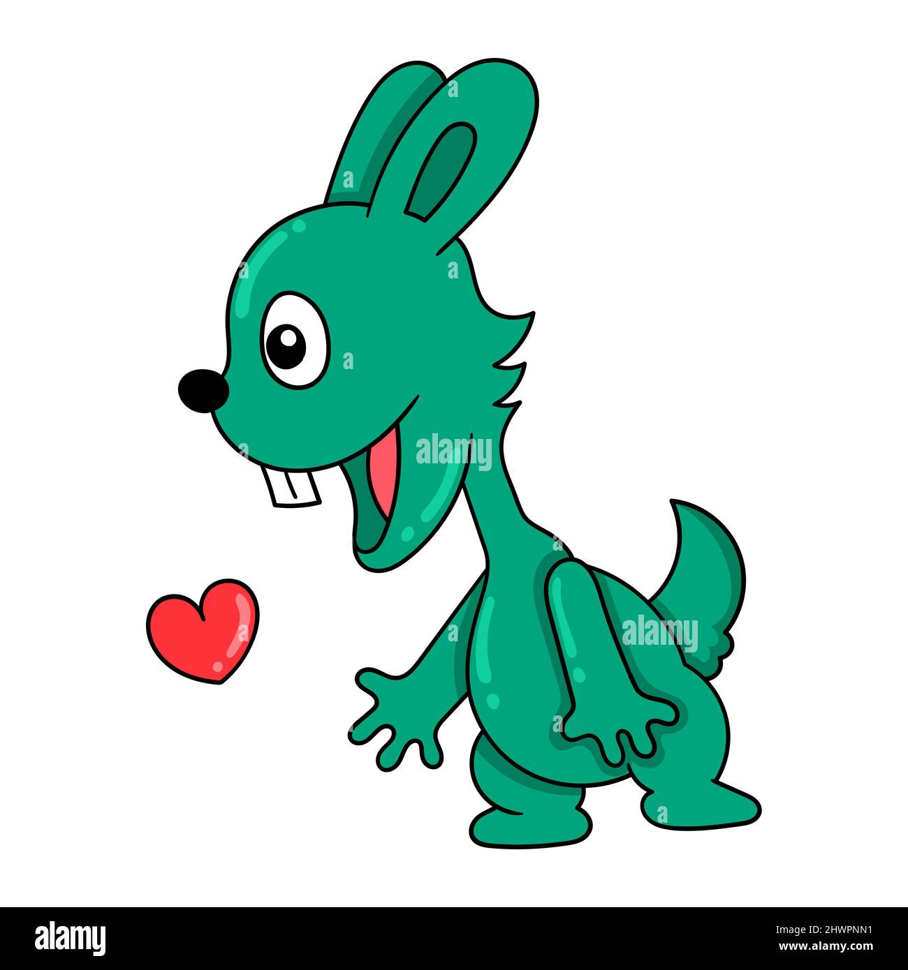 bunny in love happy face Stock Vector Image & Art - Alamy