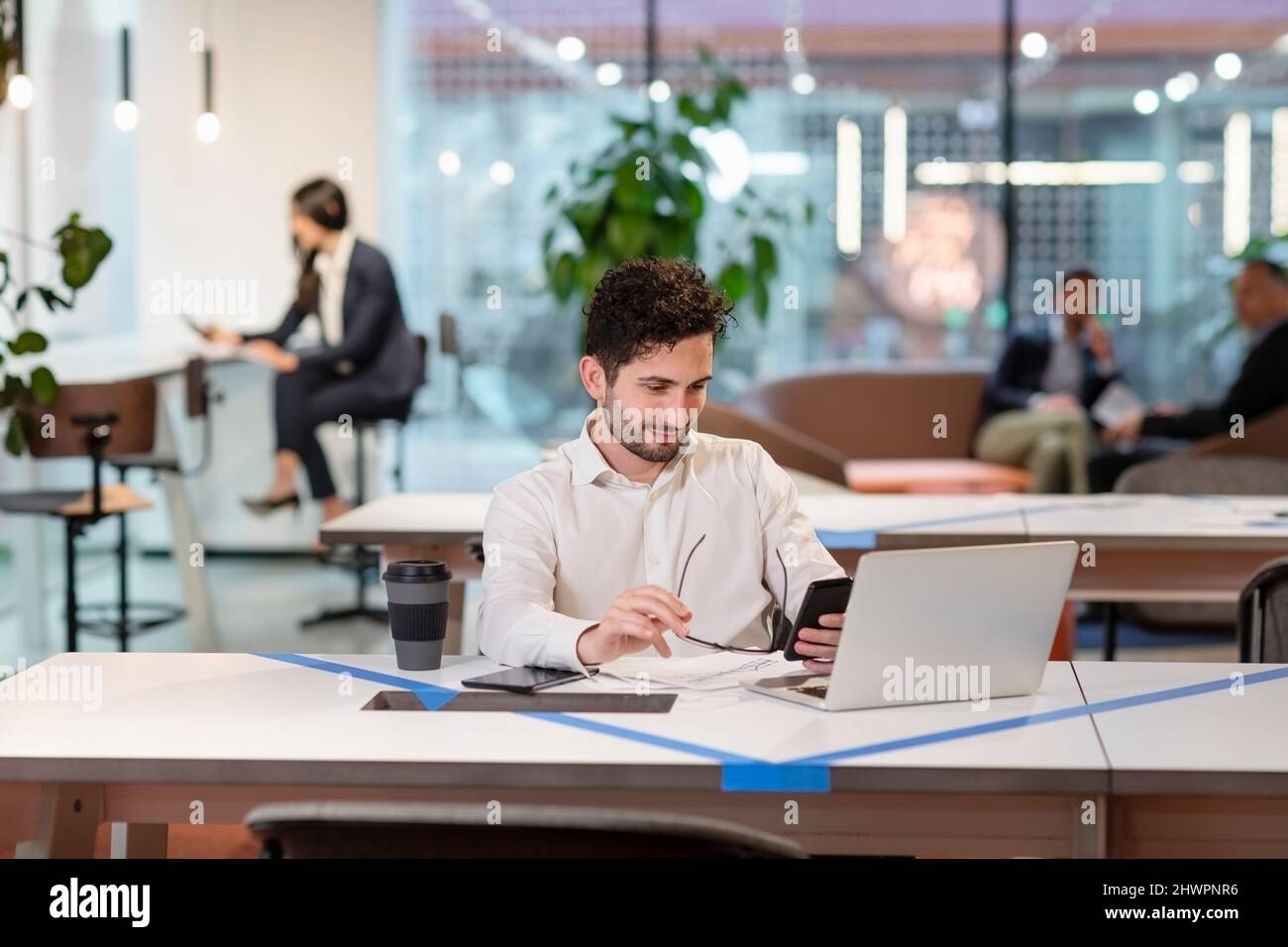 Employee desk smart office hi-res stock photography and images - Alamy
