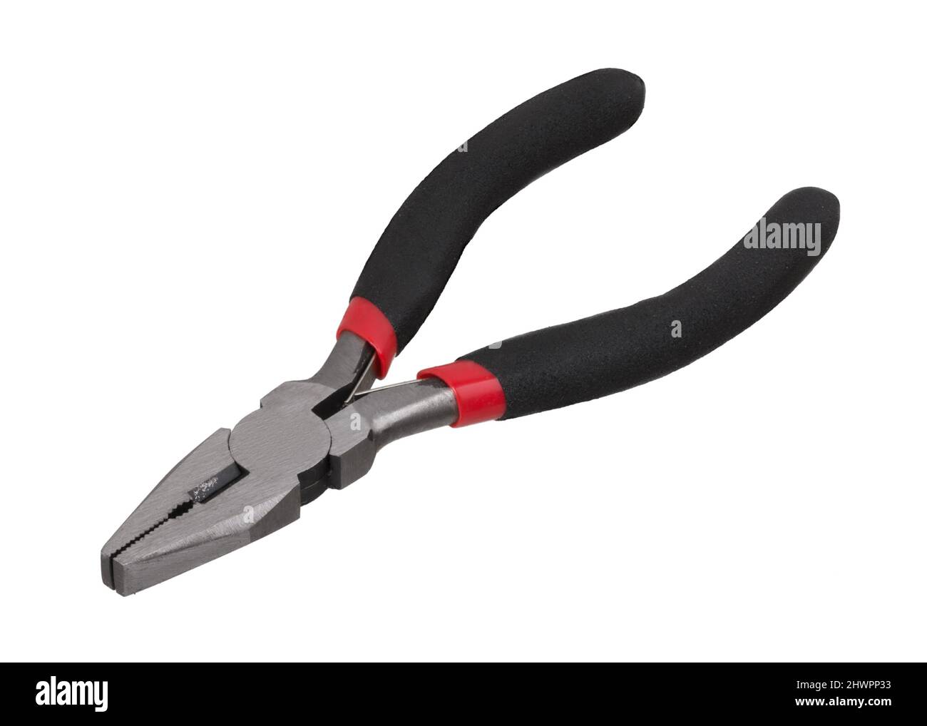 Pliers at an angle isolated on white background Stock Photo - Alamy
