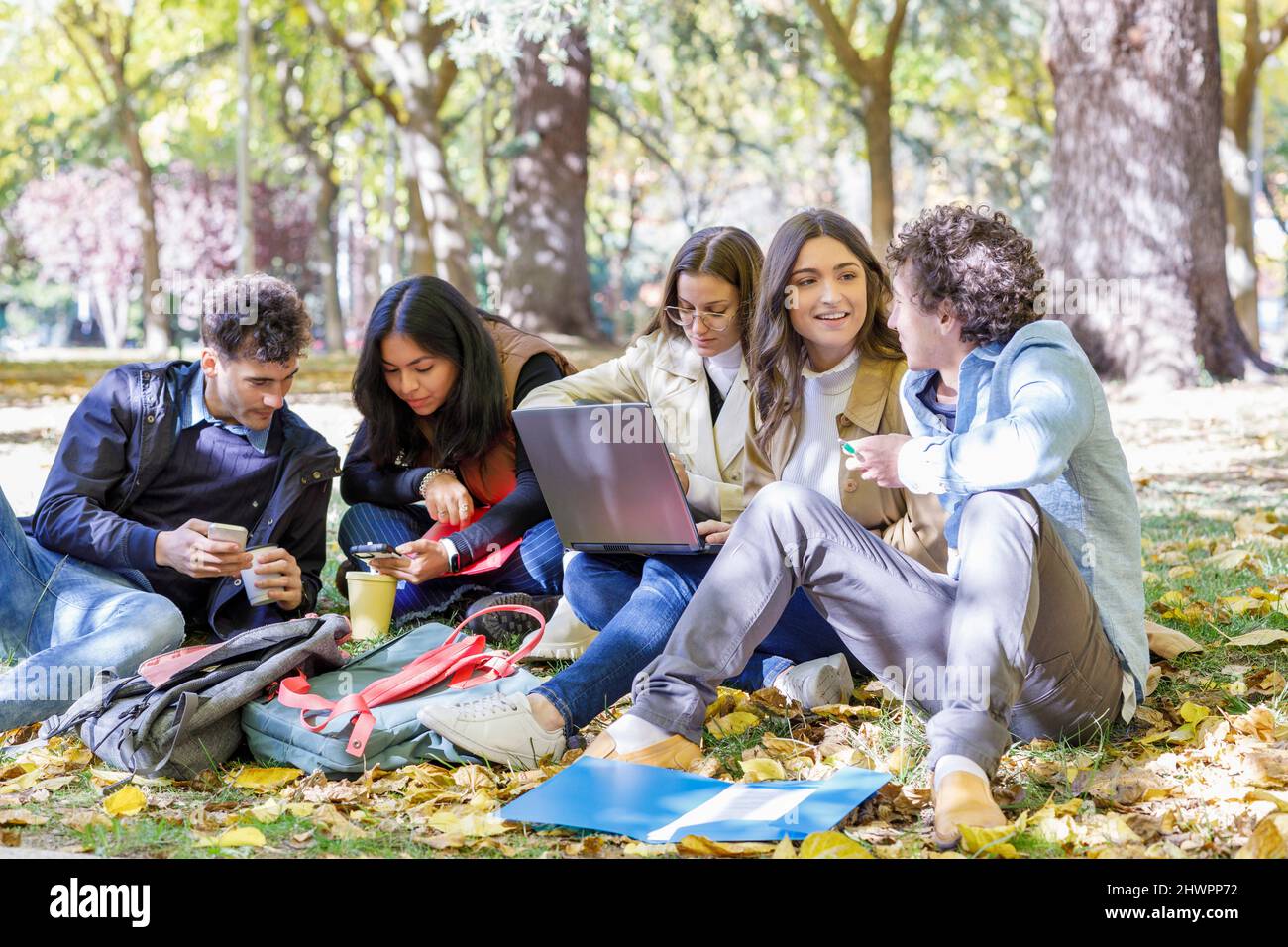 University students smiling spending hi-res stock photography and ...