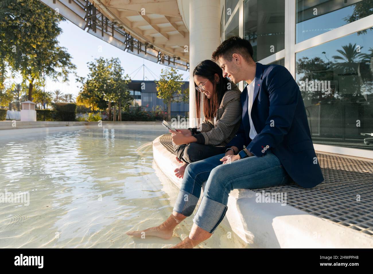 Businessman swimming pool hi-res stock photography and images - Alamy