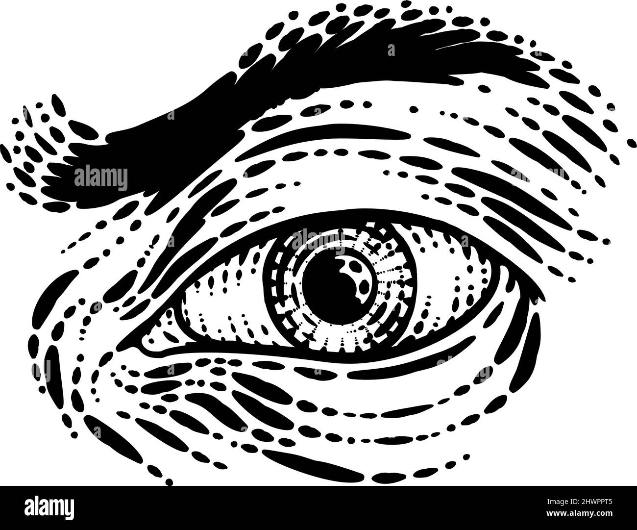 Drawing eyes hand Stock Vector Images - Alamy