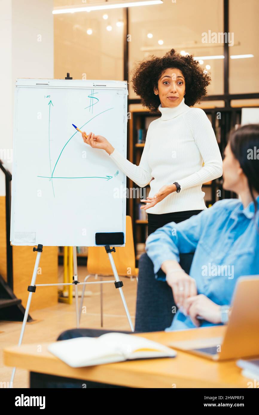 Presentation two people giving hi-res stock photography and images - Alamy