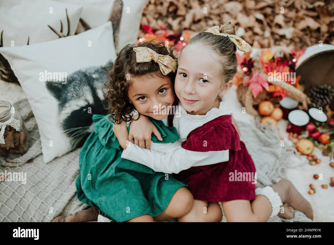 Girls sitting in the forest hi-res stock photography and images - Alamy
