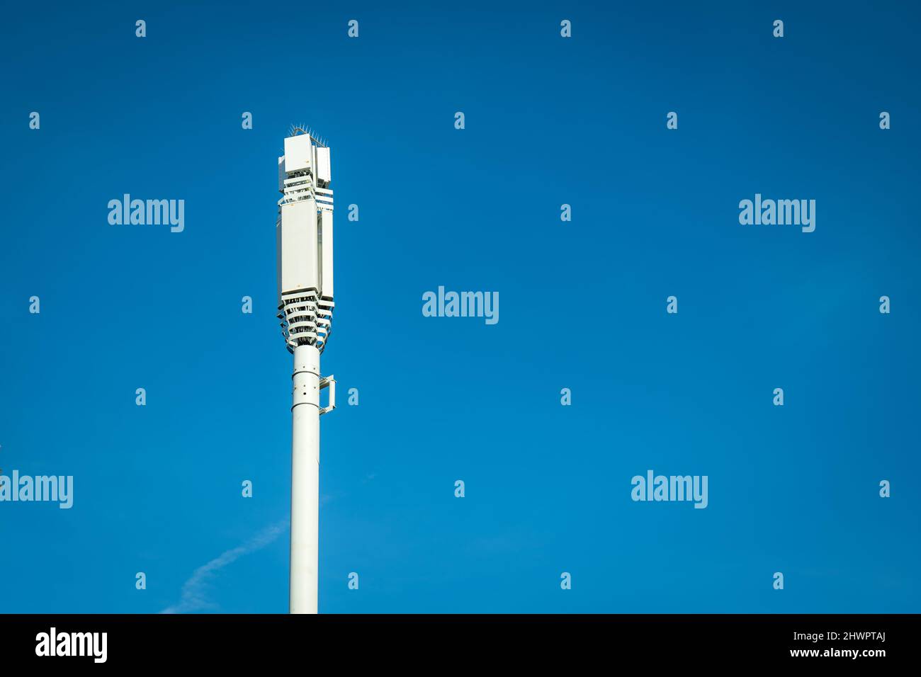 5G telecommunication cellular network tower in England UK Stock Photo ...