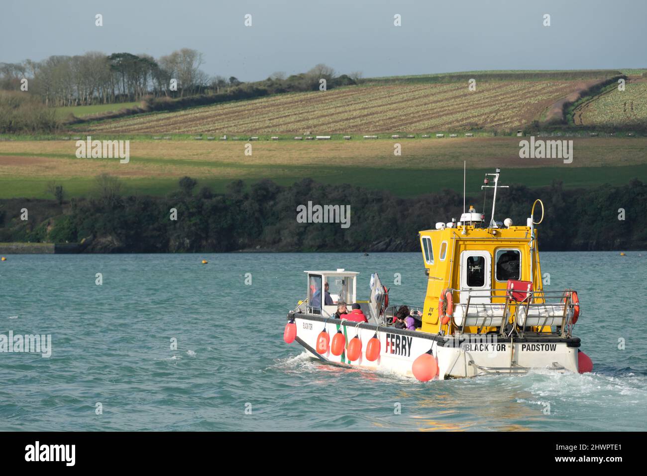The Ferry boat that runs between Padstow and Rock across the River ...