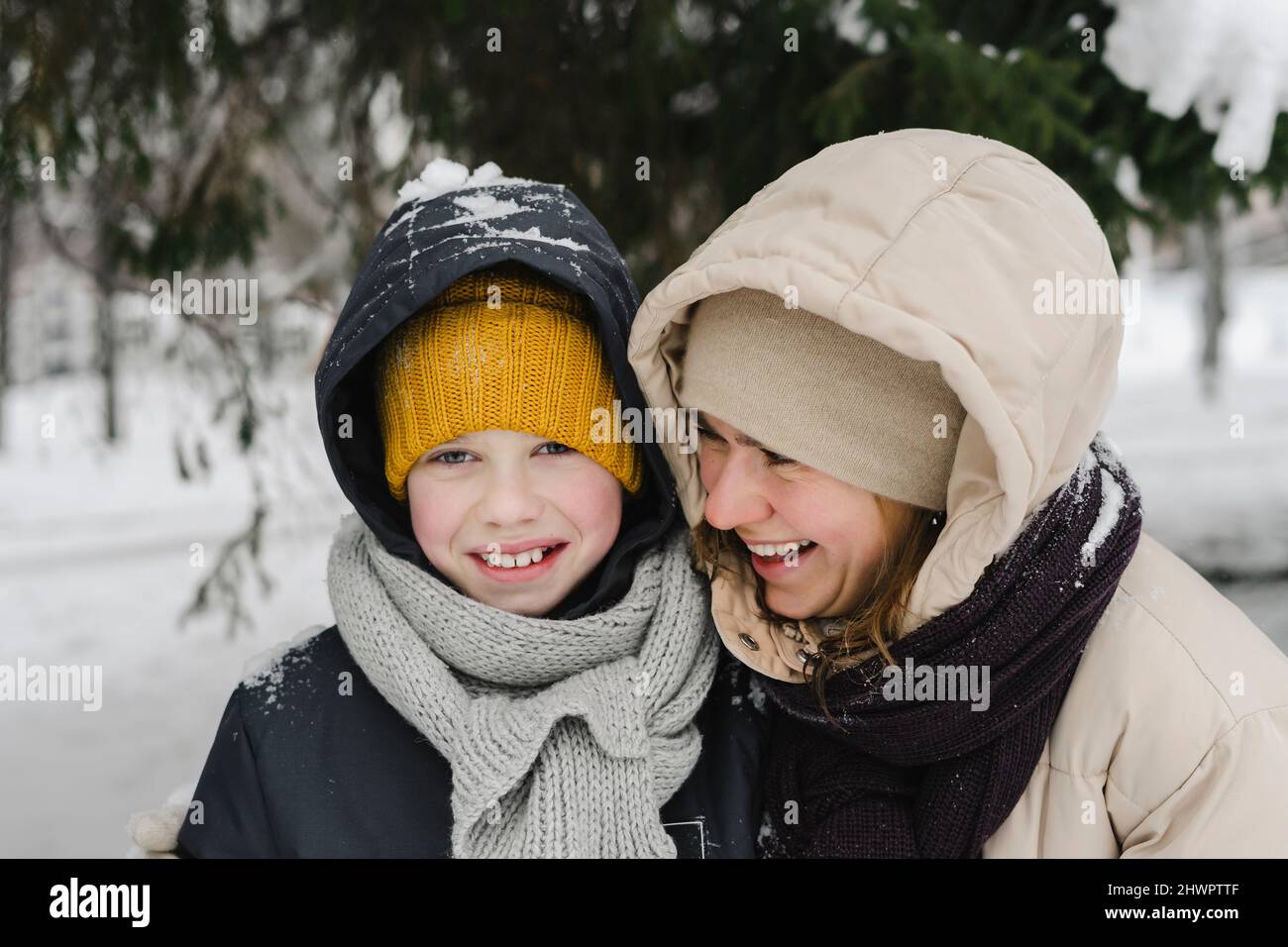 Cheerful parent looking camera hi-res stock photography and images - Alamy