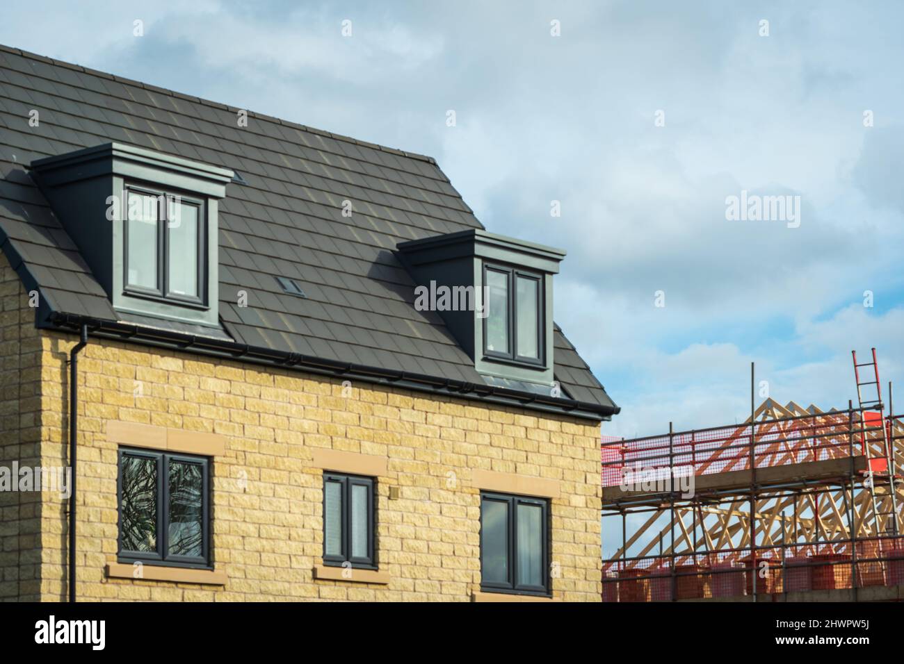 New build modern architecture houses in England UK Stock Photo - Alamy