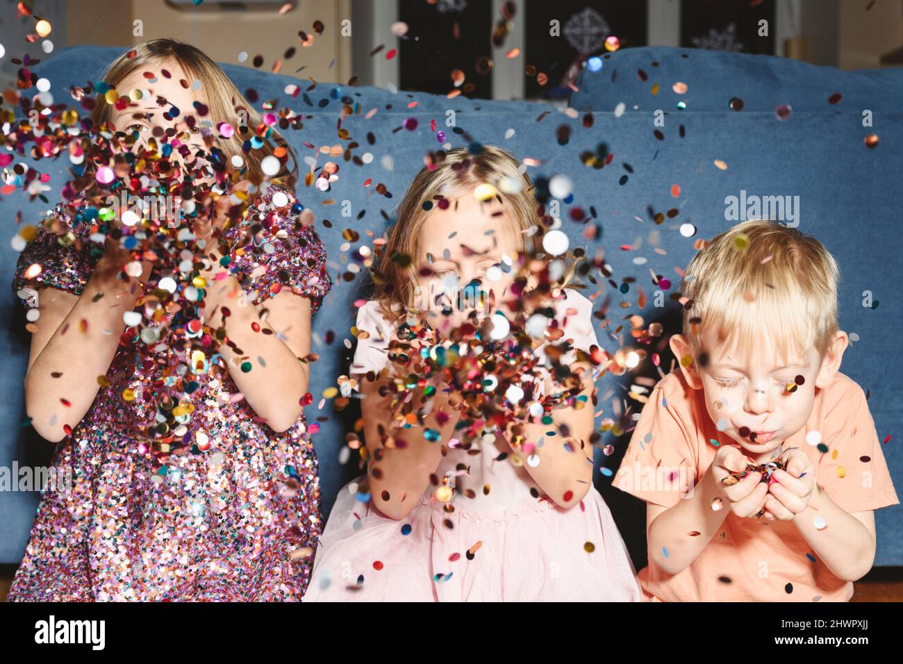 New years eve confetti children hi-res stock photography and images - Alamy