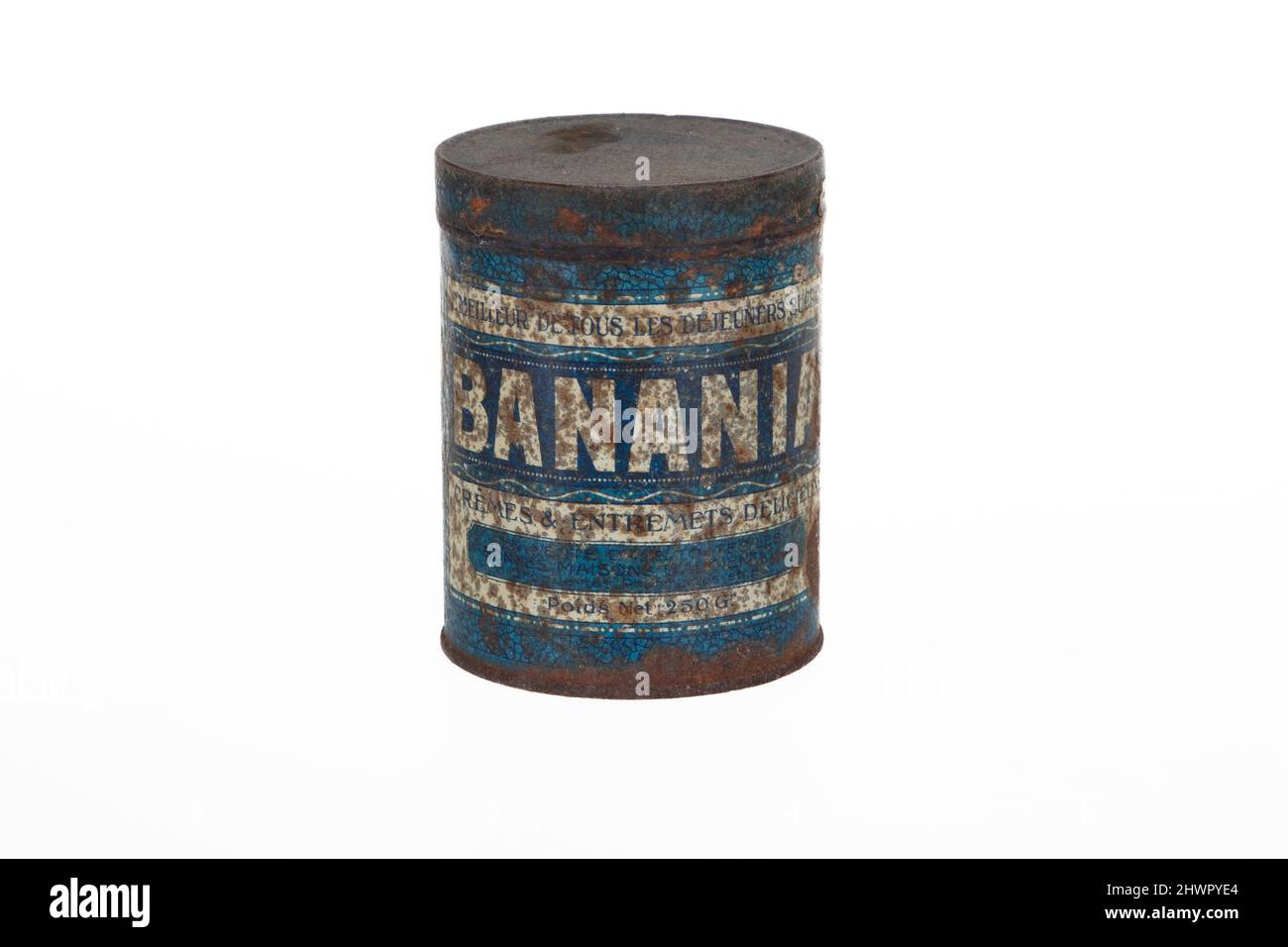 Bordeaux , Aquitaine France - 01 28 2022 : Banania old round metal blue ...