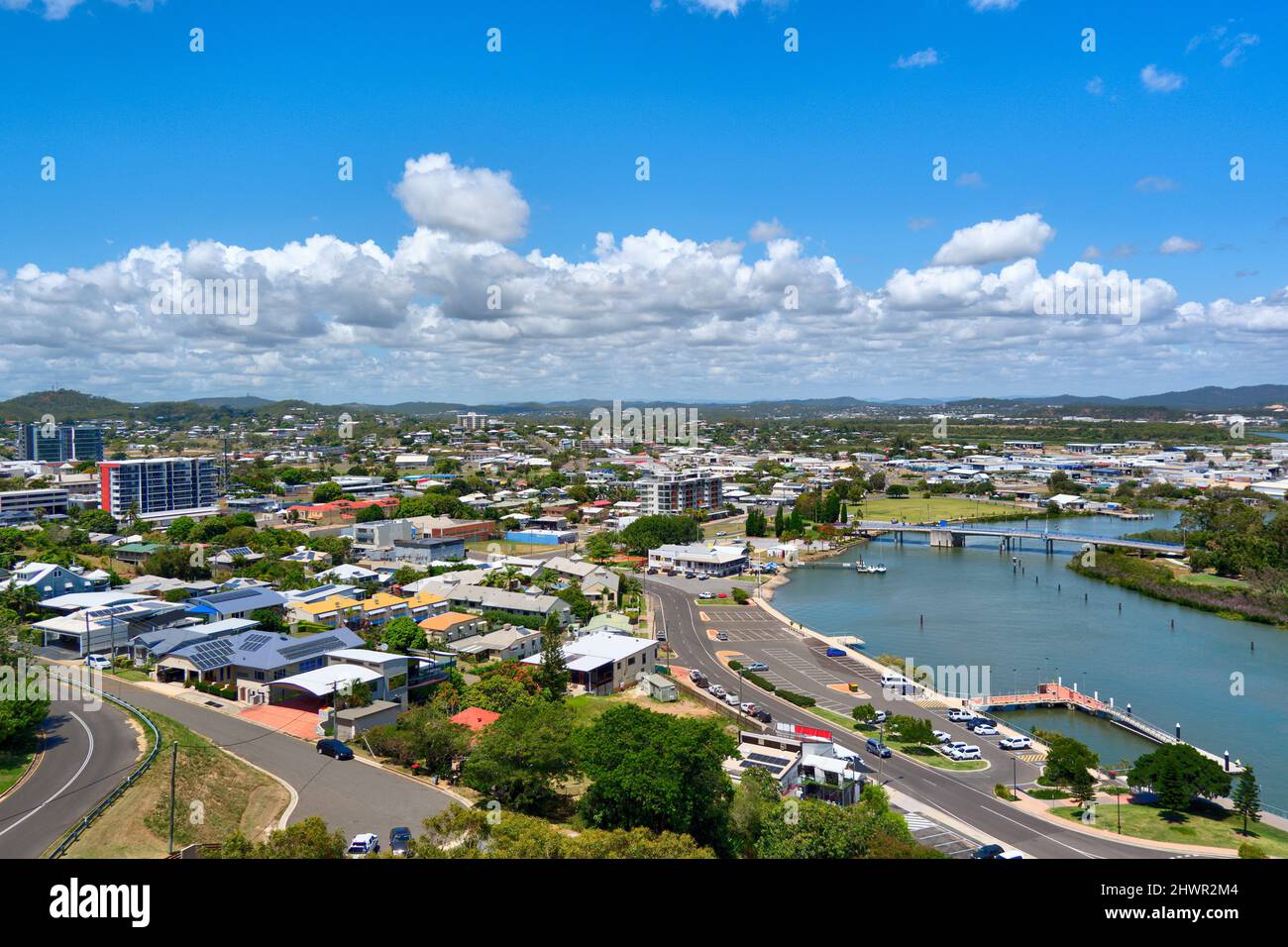 Aerial of the city of Gladstone Queensland Australia Stock Photo - Alamy