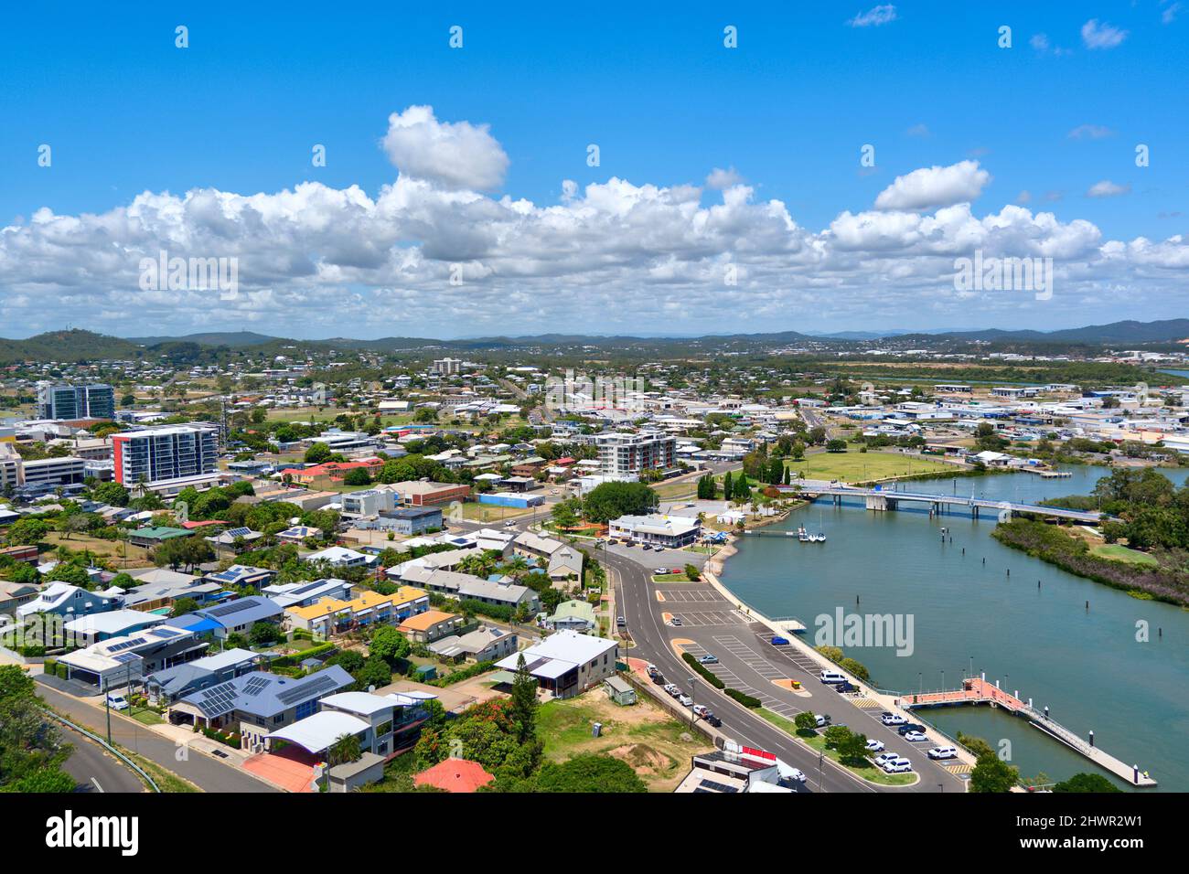 Aerial of the city of Gladstone Queensland Australia Stock Photo - Alamy