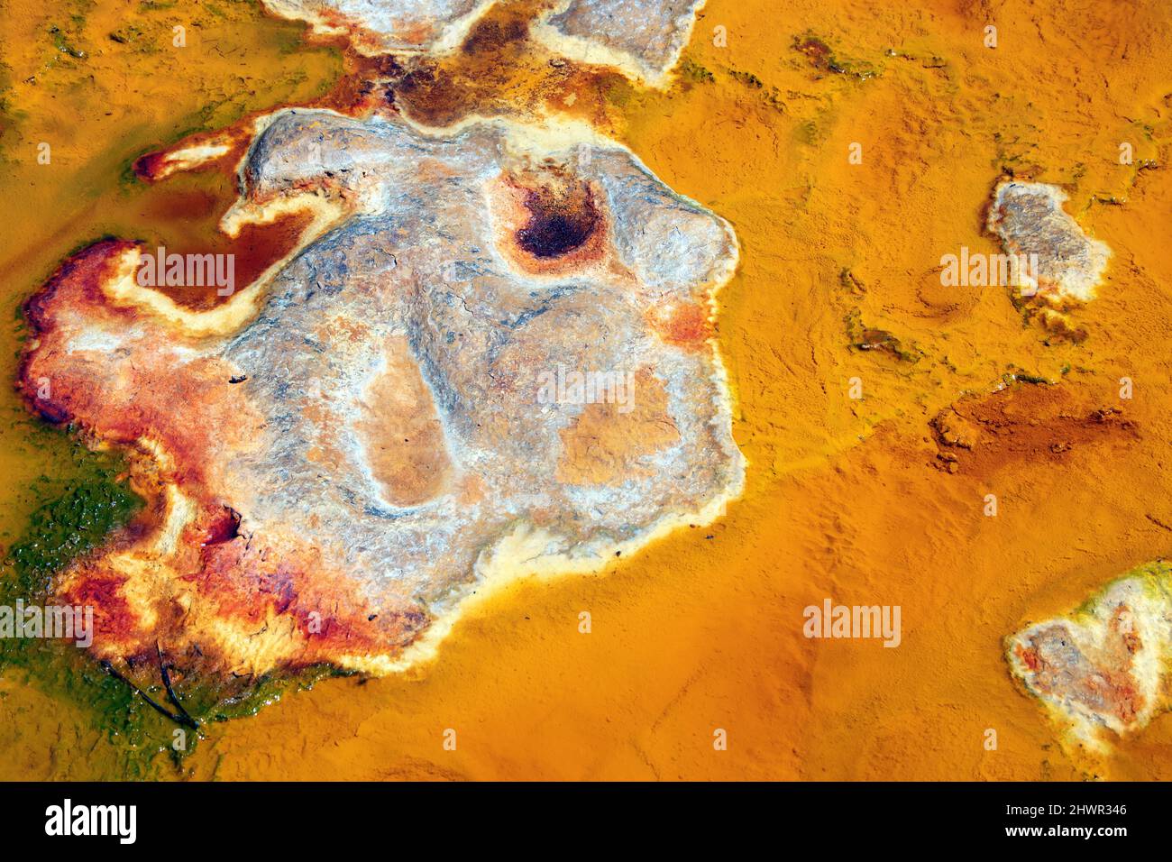 Contaminated water at bank of Rio Tinto Stock Photo - Alamy