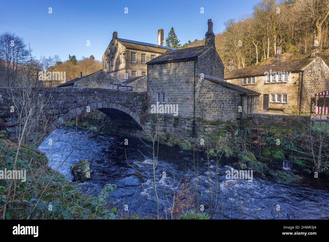 Gibson Mill at Hardcastle Crags at Midgehole in West Yorkshire Stock ...