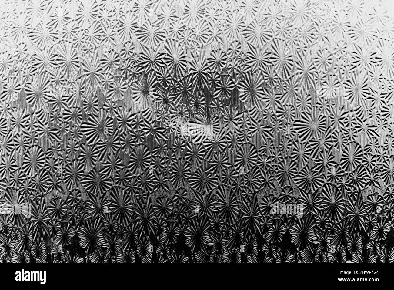 Interesting texture of an antique glass window with a floral pattern ...