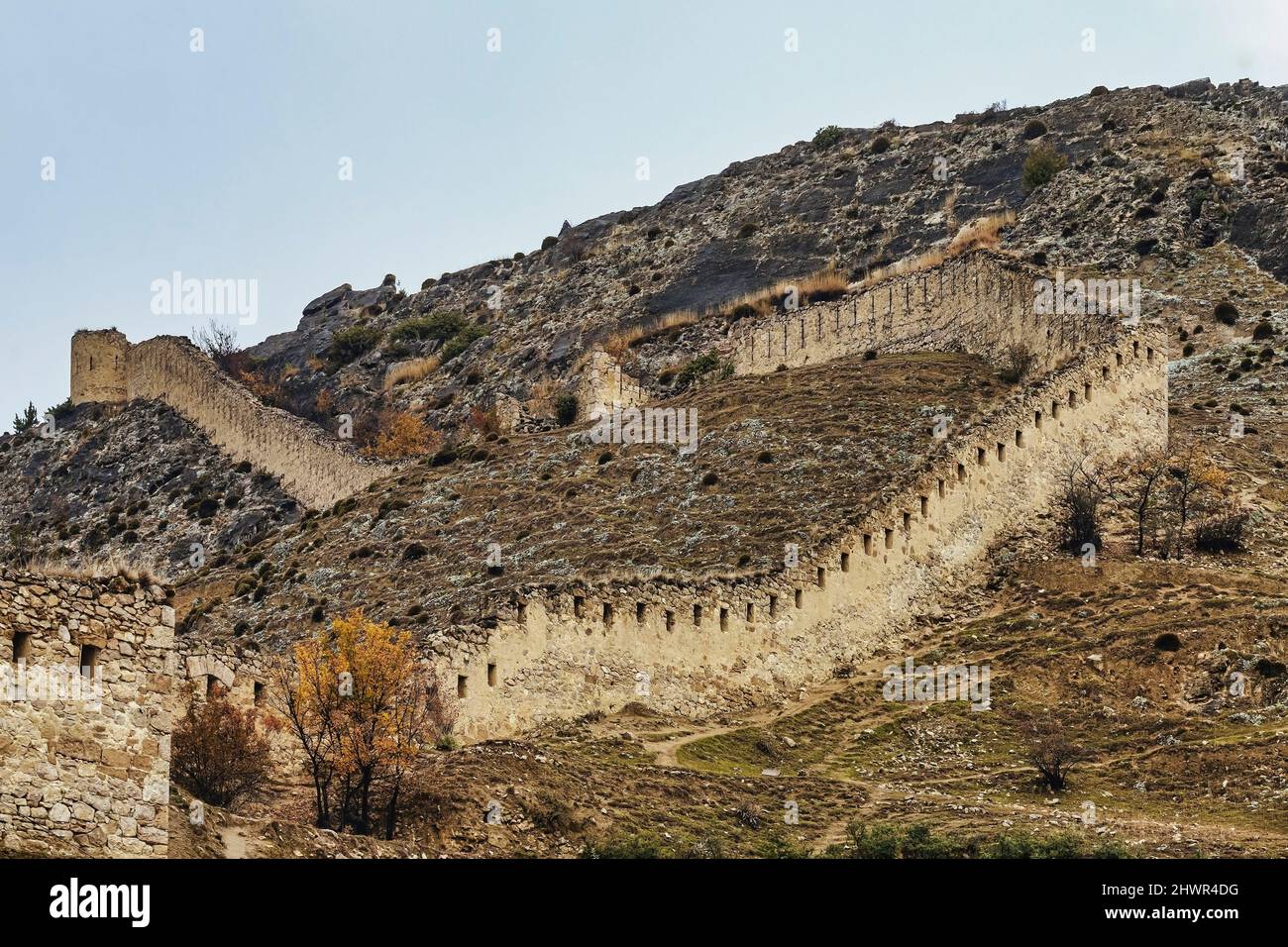 Russia, Dagestan, Gunib, Old fortified wall at fort Stock Photo - Alamy
