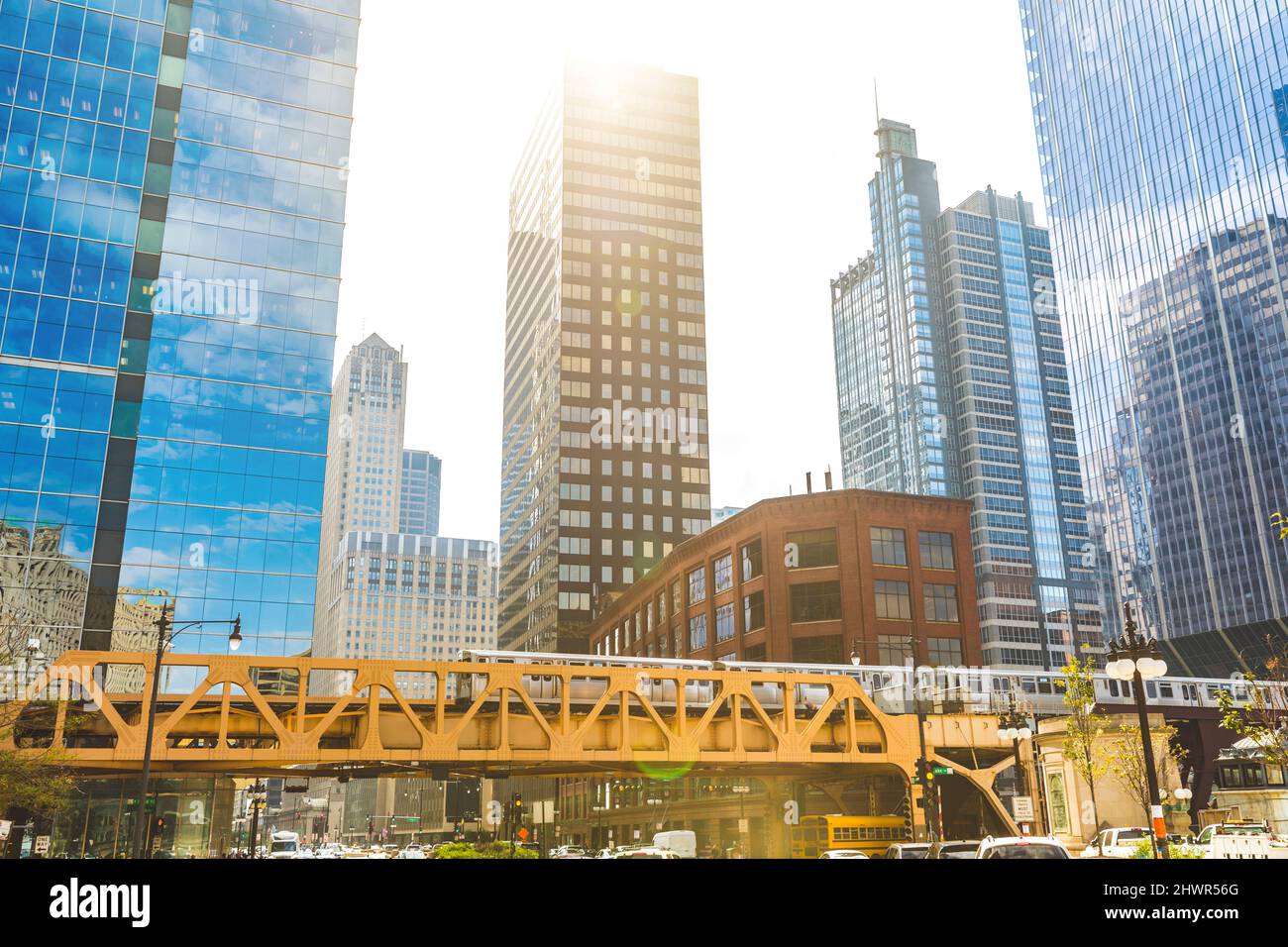 Chicago elevated railway hi-res stock photography and images - Alamy