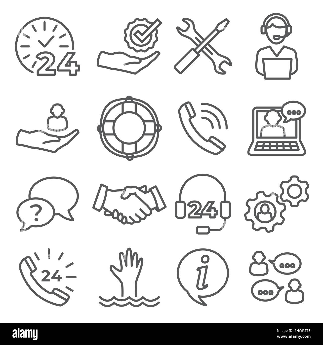 White line service Stock Vector Images - Alamy