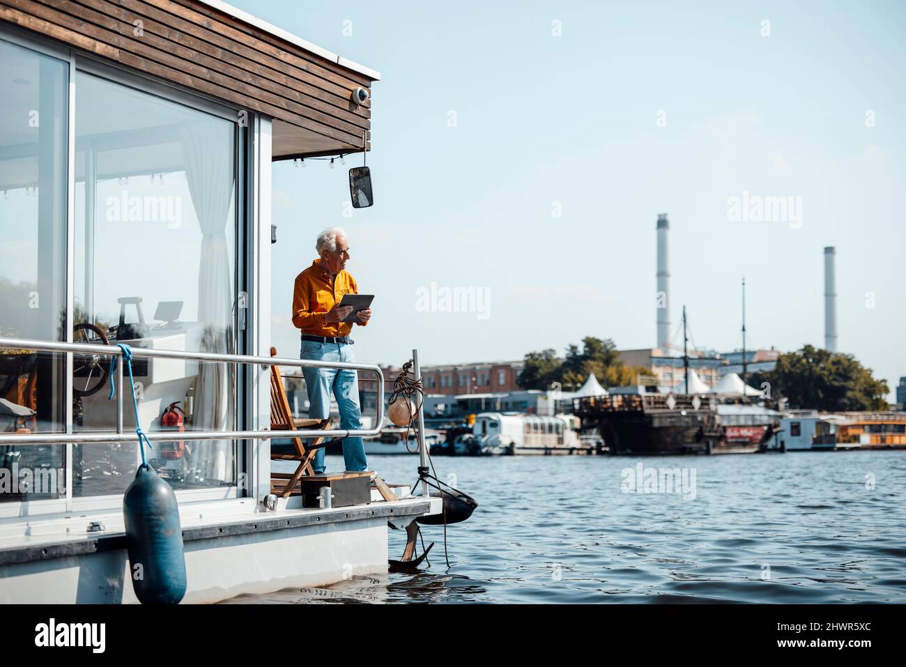 Railing from houseboat hi-res stock photography and images - Alamy