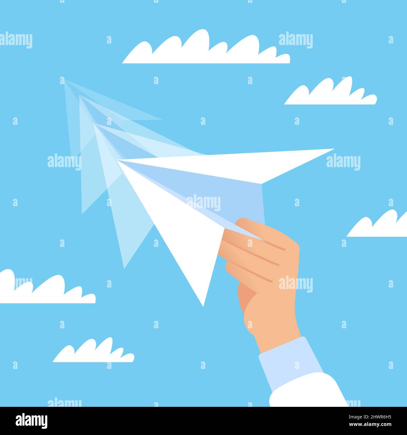 Sending a message, information symbol. Send mail or online letter ...