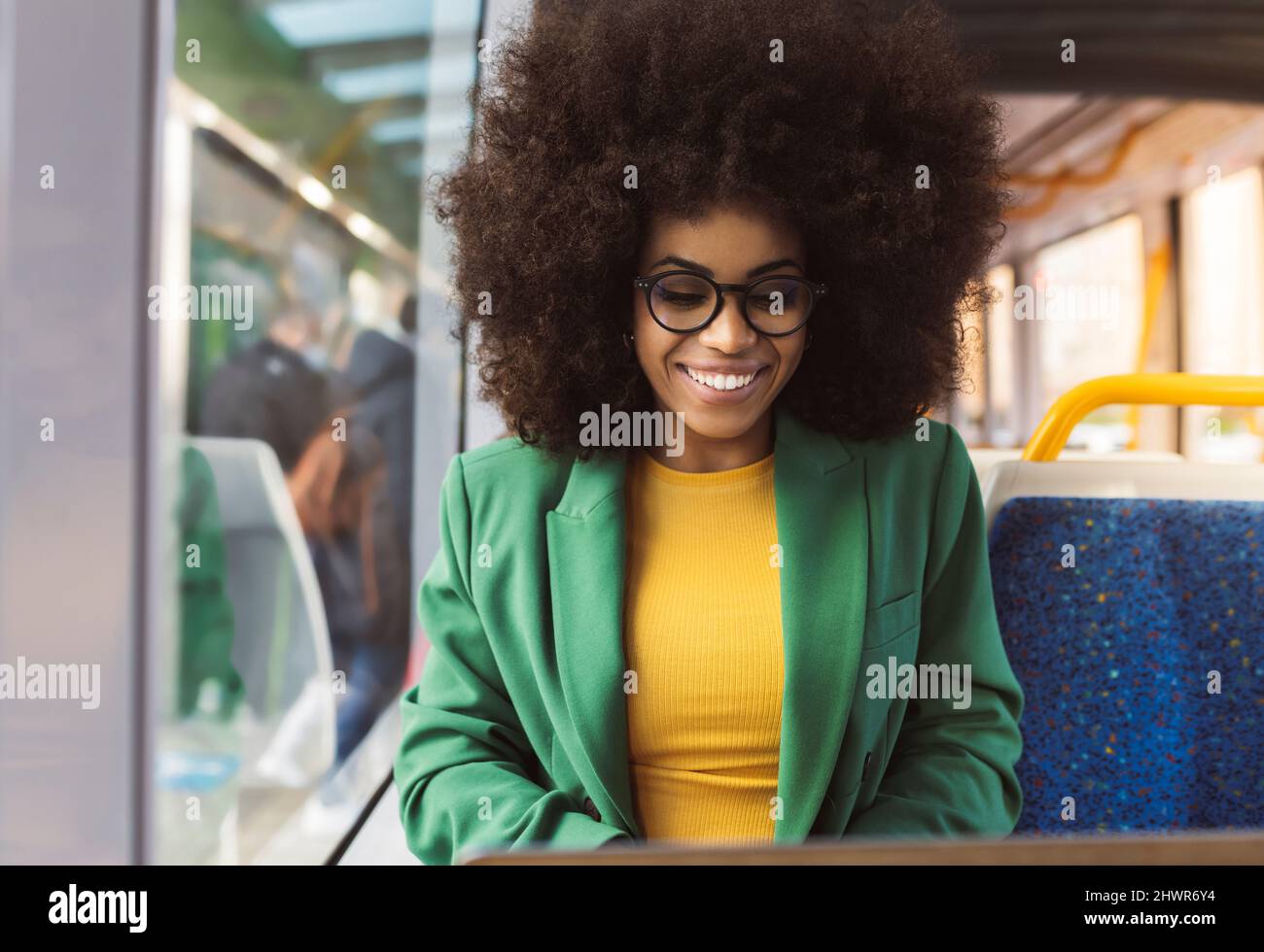 Commuter smile hi-res stock photography and images - Alamy
