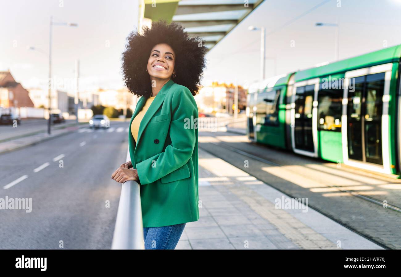 Commuter smile hi-res stock photography and images - Alamy