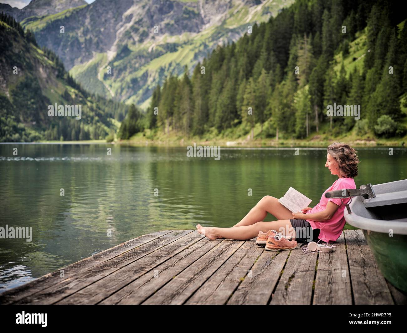 Book reading alps hi-res stock photography and images - Alamy