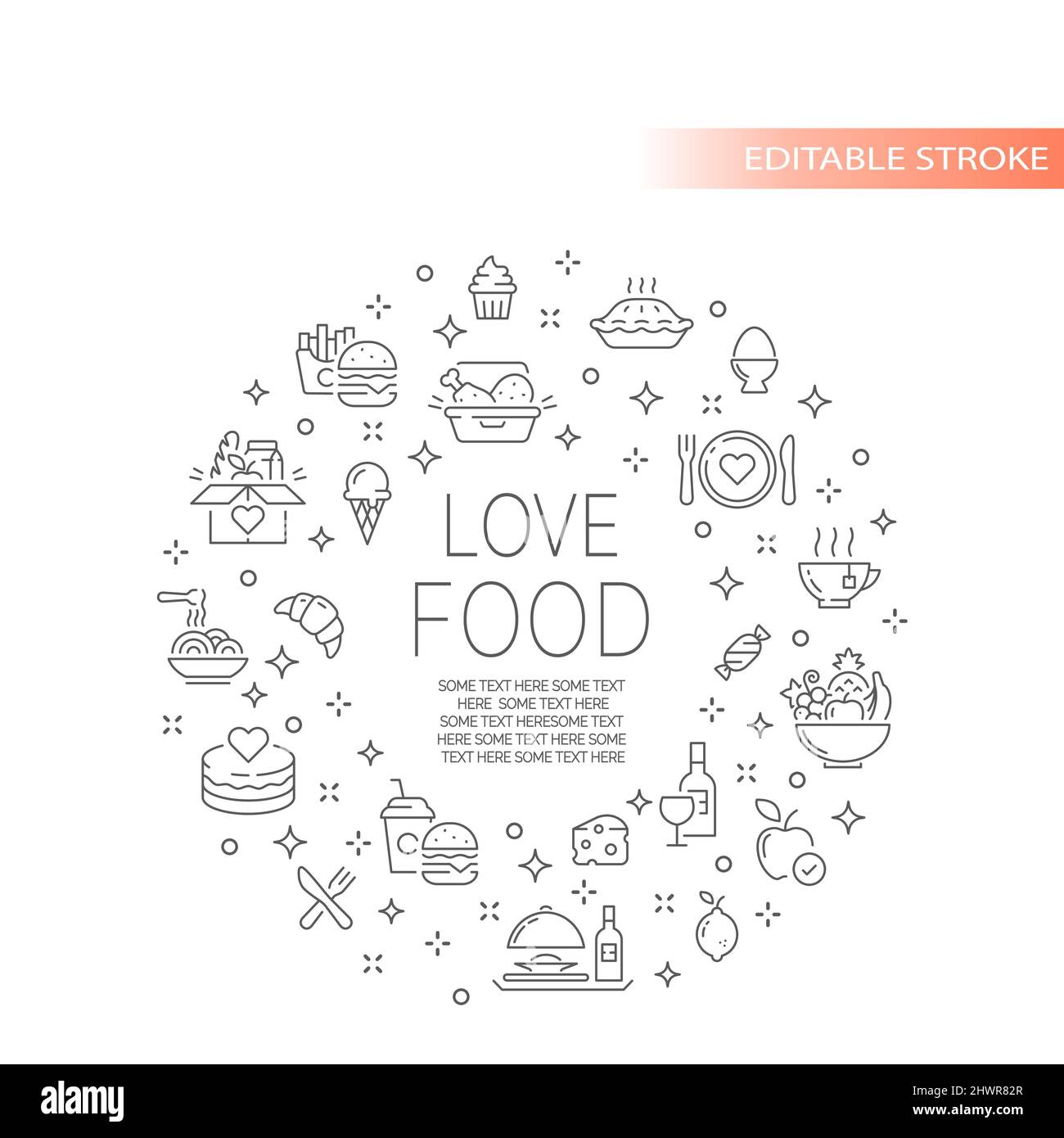 Healthy burger and chips Stock Vector Images - Alamy