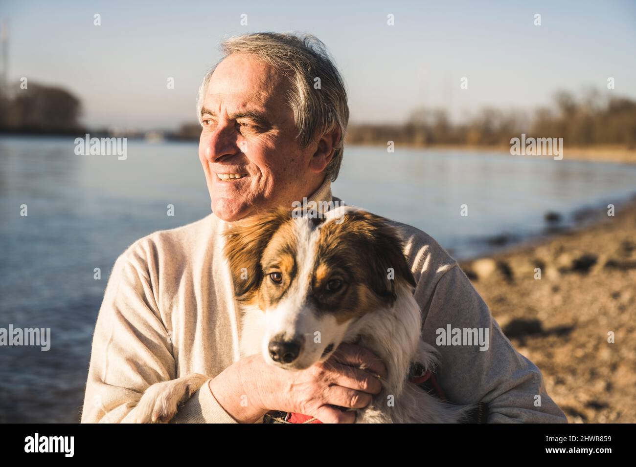 Man dog people men with animals portrait color hi-res stock photography ...