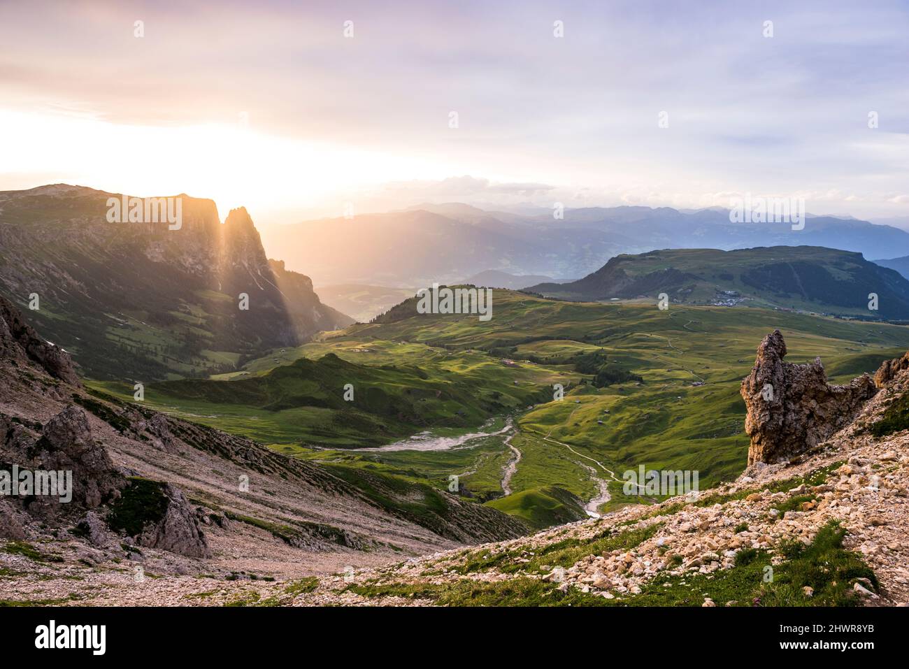 Seiser alm plateau sunset hi-res stock photography and images - Alamy