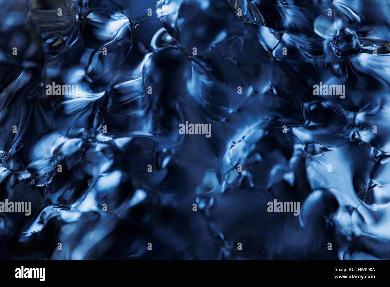 Full frame of clear blue melting ice Stock Photo - Alamy