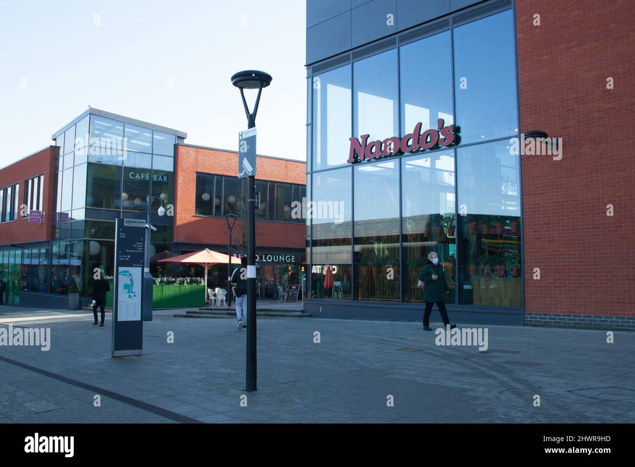Restaurants and cafes at the Orchard Centre in Didcot in the UK Stock ...