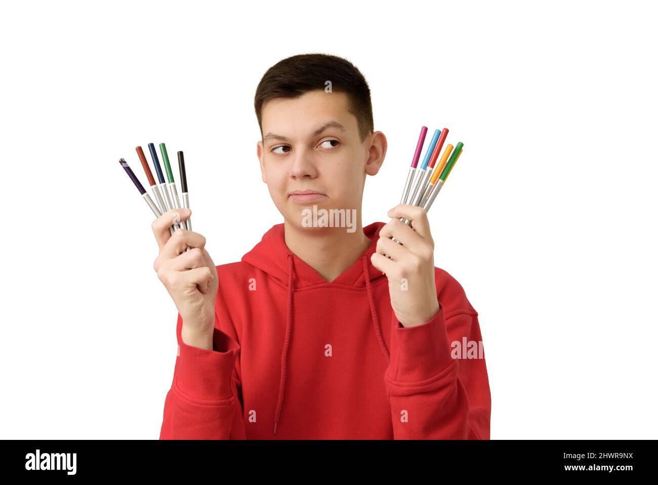 Man hand holding pencil pencils hi-res stock photography and images - Alamy