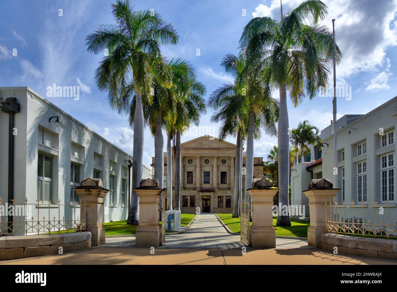 Palm trees leading to former Supreme Court building (1895) now a ...
