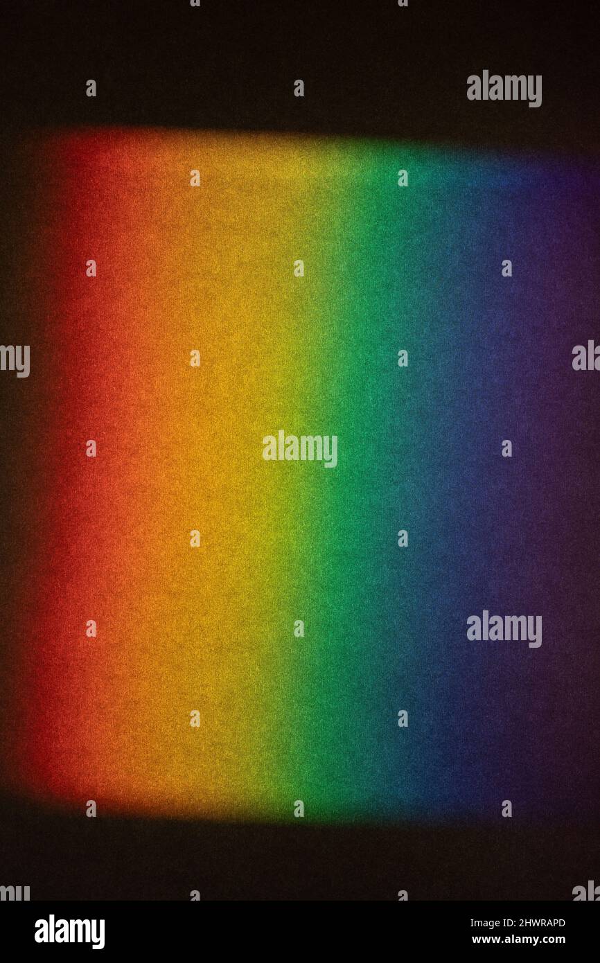 A Prism Full Rainbow Light on paper Background Overlay Stock Photo - Alamy