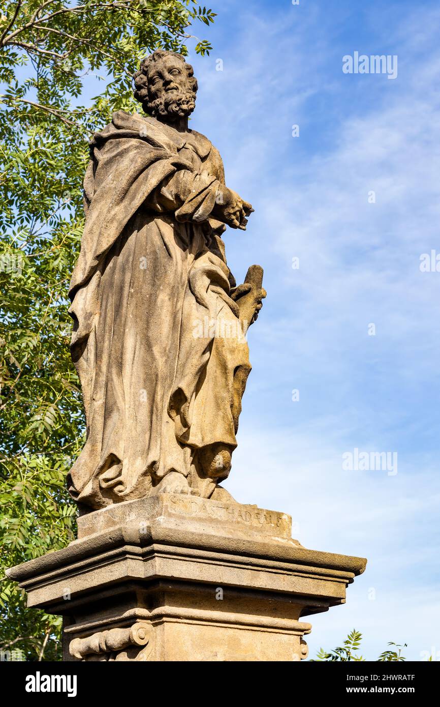 Statue of Jude the Apostle by Jan Oldrich Mayer (1708) on Charles ...