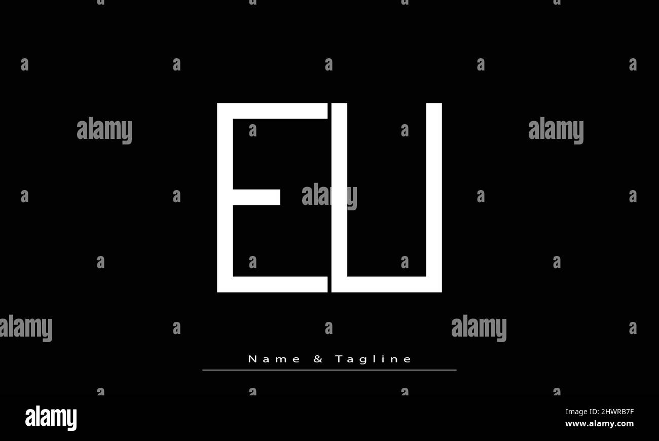 Alphabet letters Initials Monogram logo EU , UE Stock Vector Image ...